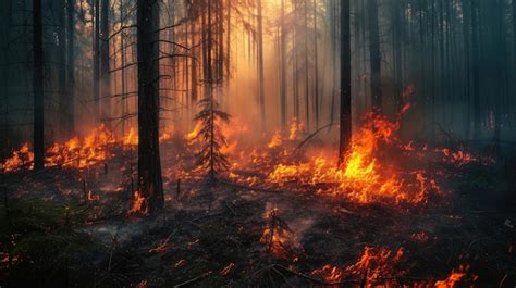Árbol devorado por las llamas Incendio forestal que afecta a la ciudad