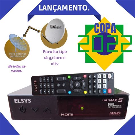 Receptor Full Hd Satmax 5 Elsys Ku Para A Nova Parabólica Frete grátis