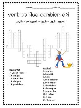 Crucigramas De Verbos