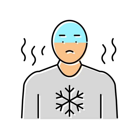Chills Hiv Symptom Color Icon Vector Illustration 19004118 Vector Art