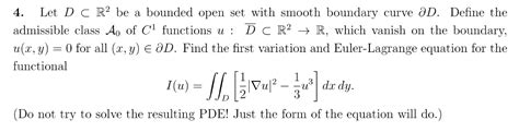 solved 4 let d⊂r2 be a bounded open set with smooth