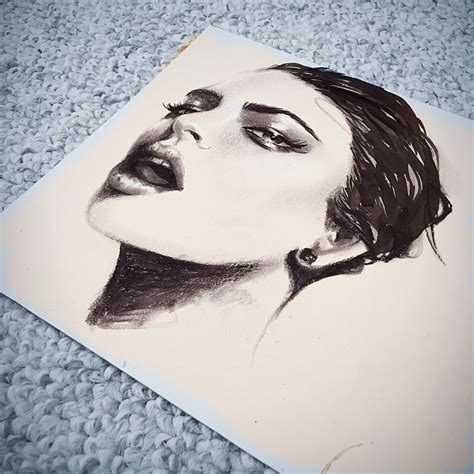 Janesko Ink And Charcoal Study Sketch Face Art Artist Charcoal