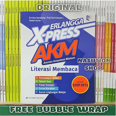 Jual Buku Xpress AKM Untuk SD SMP SMA SMK Erlangga Literasi Membaca Dan