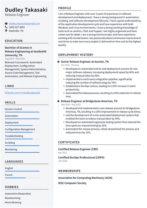 Netflix Release Engineer Resume Examples Resumecat