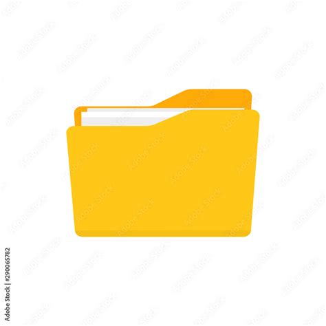 Open Folder Icon Folder With Documents On White Background Vector