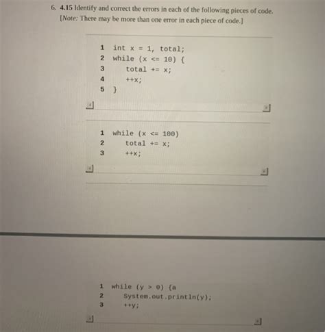 solved 6 4 15 identify and correct the errors in each of
