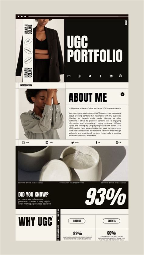 UGC Portfolio Templates UGC Canva Template UGC Media Kit UGC