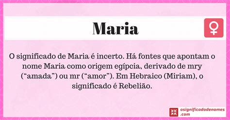 Qual O Significado Do Nome Maria J Lia Librain