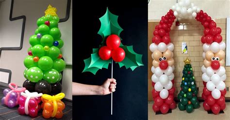 Decoracion navideña con globos Dale Detalles