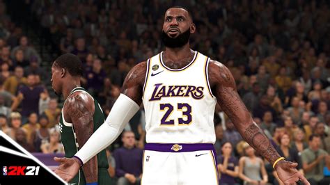 NBA 2K21 Ultra Next Gen Graphics Mod BUCKS At LAKERS PC Gameplay