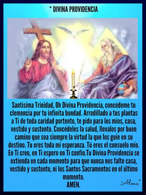 Oracion De La Santisima Trinidad O Divina Providencia Sale Smarys Org