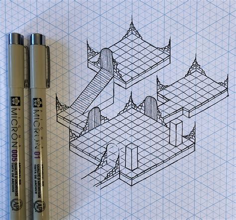 Tutorial How To Draw An Isometric Dungeon Map Paths Peculiar