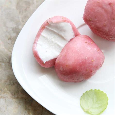 Homemade Japanese Strawberry Mochi Ice Cream Recipe All Purpose Veggies