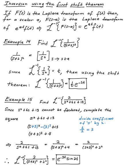 eeec6440314 signal and systems laplace inversion using the first shift theorem