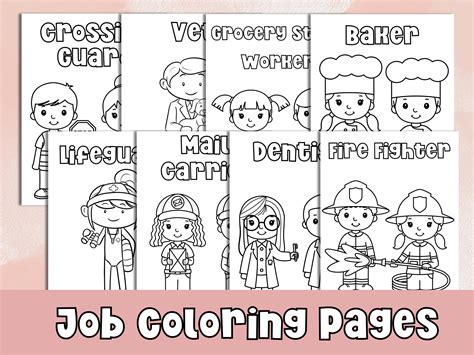 Community Helpers Jobs Career Day Jobs Coloring Pages Coloring