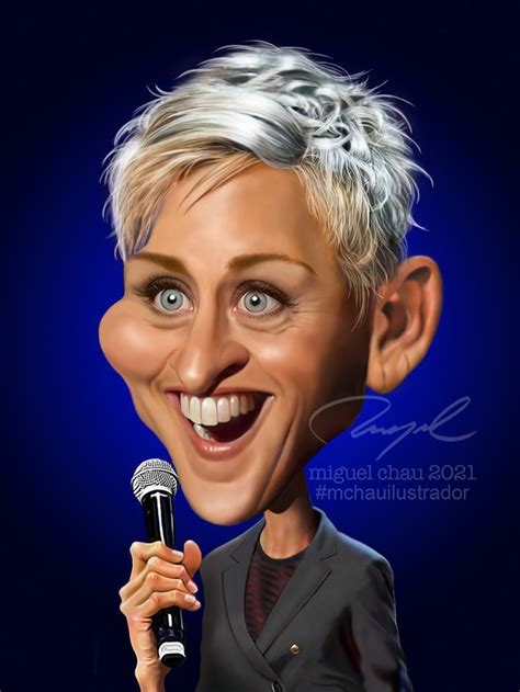 Ellen Degeneres Caricature Personajes Famosos Caricaturas De Famosos