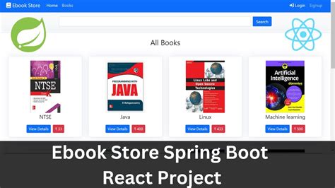 Ebook Store Spring Boot React Project Spring Boot React Full Stack