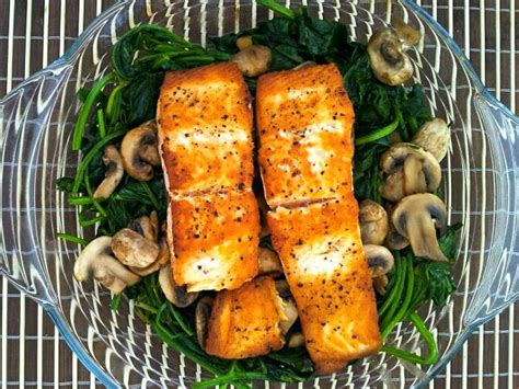 receta de salmon con espinacas y champiñones Actitudfem