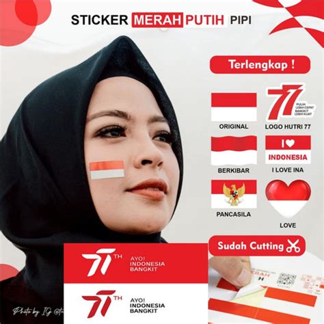 Jual Stiker Pipi Merah Putih Cinta Indonesia Edisi Spesial Bendera 77