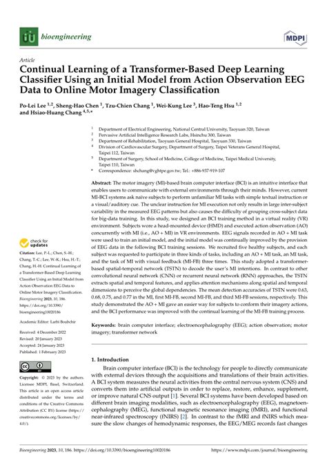 pdf continual learning of a transformer based deep learning classifier using an initial model