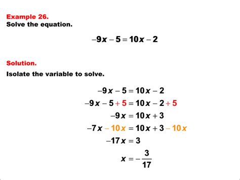 math example solving equations one variable equations example 26 media4math