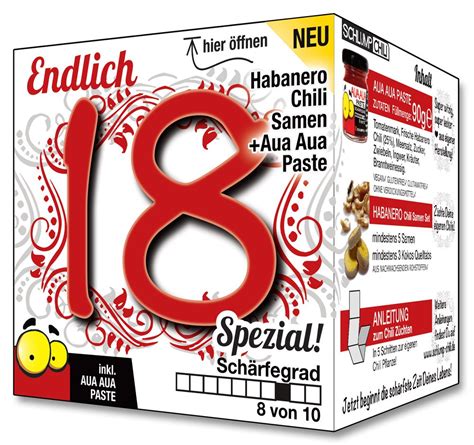 Endlich 18 SPEZIAL Eine Tolle Geschenkidee Zum 18 Geburtstag Ein