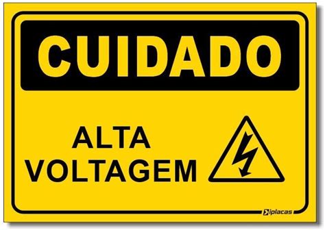 Placa Cuidado Alta Voltagem Iplacas Sinalização