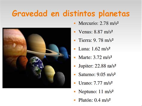 NanyTecnologia La Gravedad En Los Planetas