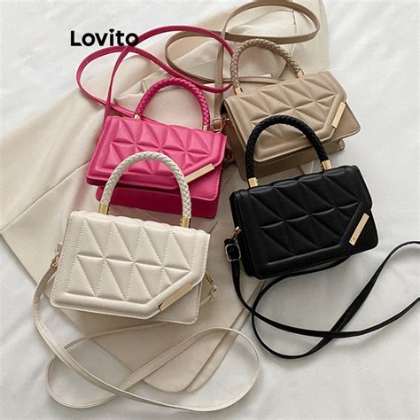 Lovito Casual Bolsa Feminina Pequena De Ombro Lisa B Sica Lna