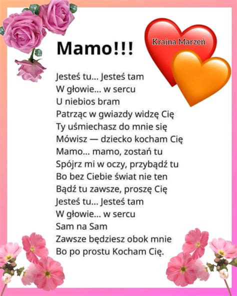 Wiersz Dla Mamy Twoje Karteczki
