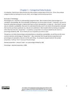 Chapter Categorical Data Analysis Chapter Categorical Data