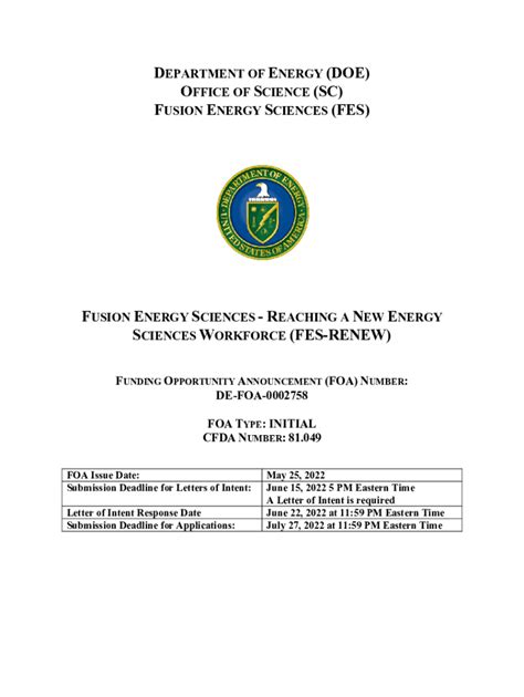 Fillable Online Science Osti Gov MediaDEPARTMENT OF ENERGY DOE