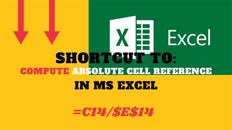 Perfect Method Of Using Absolute Cell Referencing In Excel YouTube