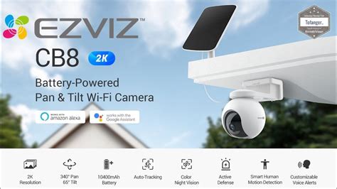 EZVIZ CB8 Camera Surveillance 2K WiFi Extérieure sur Batterie EZVIZ