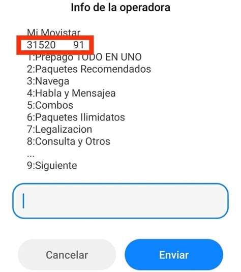 Cómo saber mi número Movistar por mensaje de texto Haras Dadinco