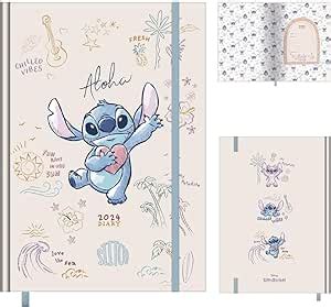 Disney Lilo Et Stitch Agenda 2024 A5 Avec Couverture Rigide Agenda