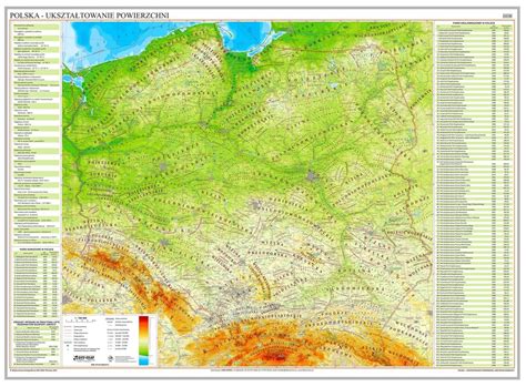 POLSKA MAPA ŚCIENNA FIZYCZNA MAGNETYCZNA ERLI pl