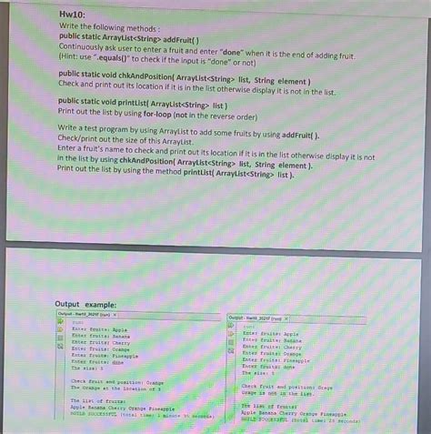 solved hw10 write the following methods public static