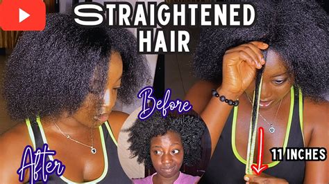 STRAIGHTENING MY NATURAL HAIR After 9 YEARS Unbelievable Hair Growth