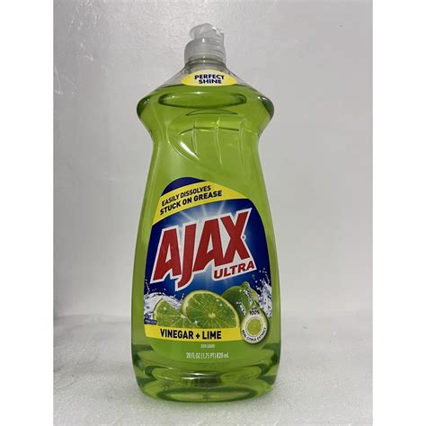 AJAX Ultra Vinegar Lime Dishwashing Liquid 828mL Shopee Philippines