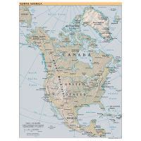 Mapa Pol Tico Detallado De Am Rica Del Norte Con Las Carreteras Y