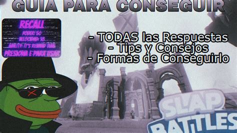 Guia Para Conseguir El Guante RECALL Con Respuestas Incluidas Slap
