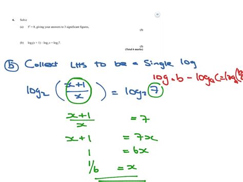 logs and and exponentials question 6 math algebra 2 logarithmic functions showme