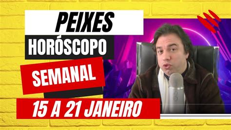 Horóscopo semanal para o signo de peixes de 15 a 21 janeiro taro e