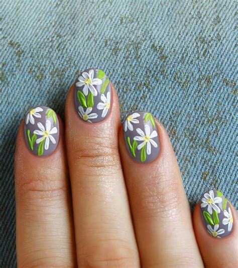 Easy Flower Nail Art For Beginners Nail Flower Simple Weddbook