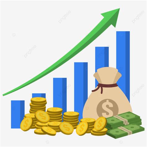 Diseño De Gráfico De Crecimiento De Economía Azul Con Papel Moneda Y