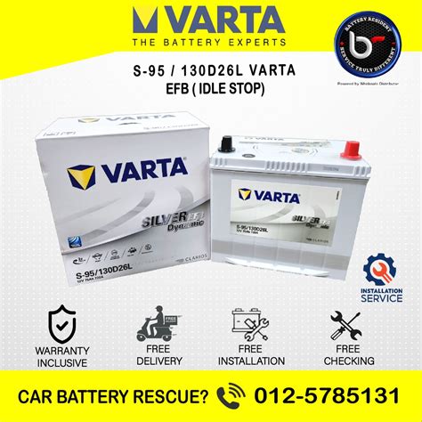 Installation Provided S95 EFB 130D26L Varta Silver EFB Dynamic For