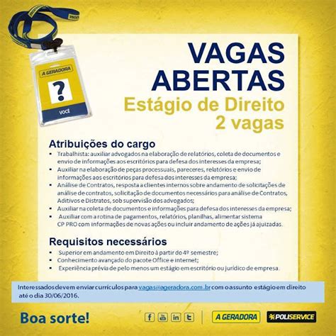 Ruy Carreiras Oportunidade de Estágio em Direito