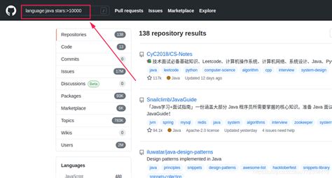 github搜索技巧：搜索star数量大于10000的java项目 github star大于 csdn博客