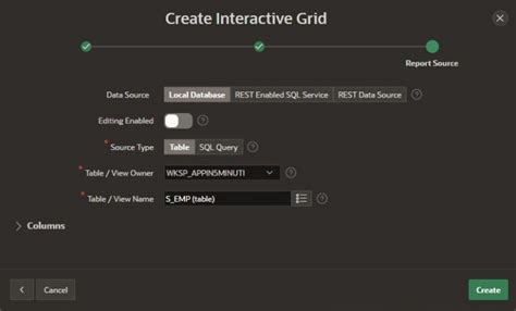 Oracle Apex Interactive Grid Tutorial